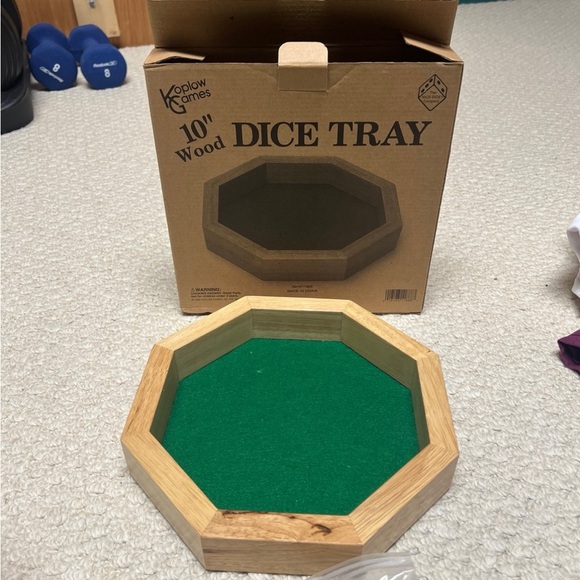 koplow games | Other | Koplow Games Wood Octagonal Dice Tray Wfelt ...